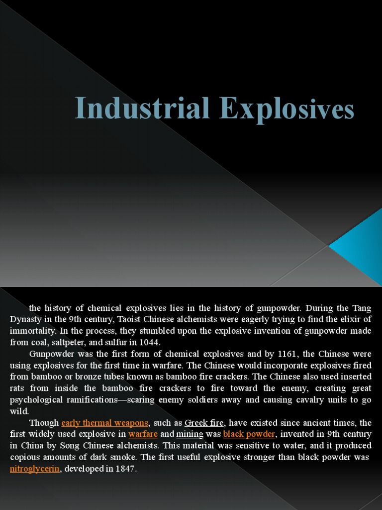Industrial Explosives 12 | PDF | Explosion | Gunpowder