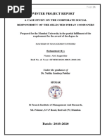 Corporate Social Responsibility: Project Report On | PDF | Corporate ...