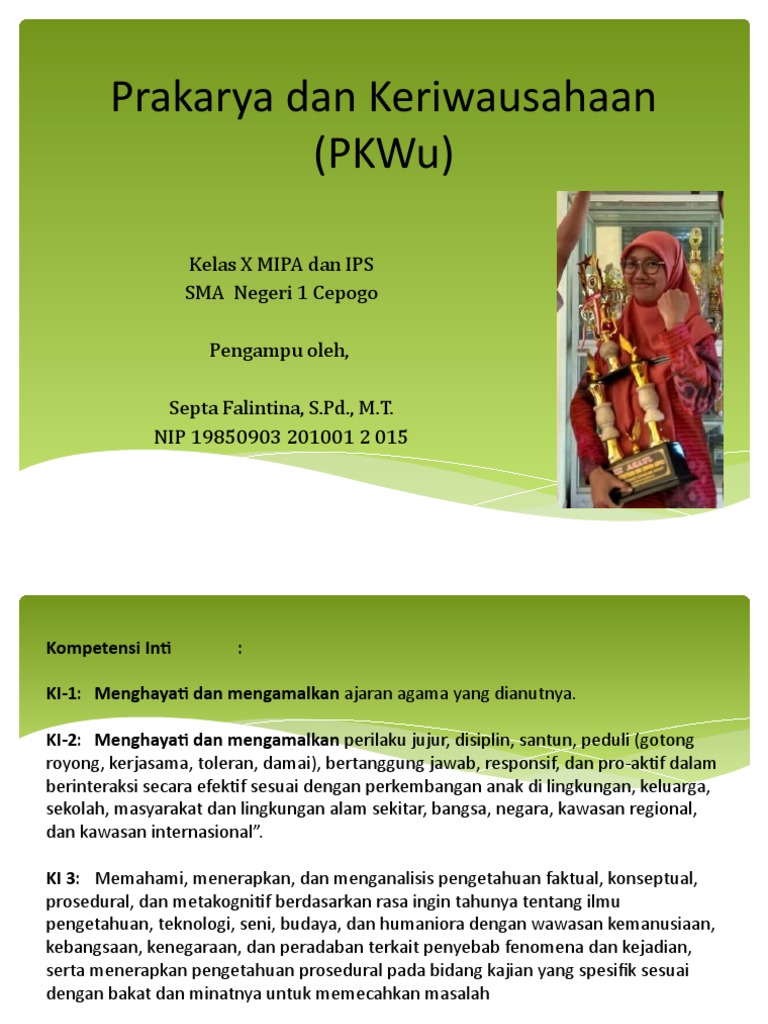 Materi PKWu Perkenalan | PDF