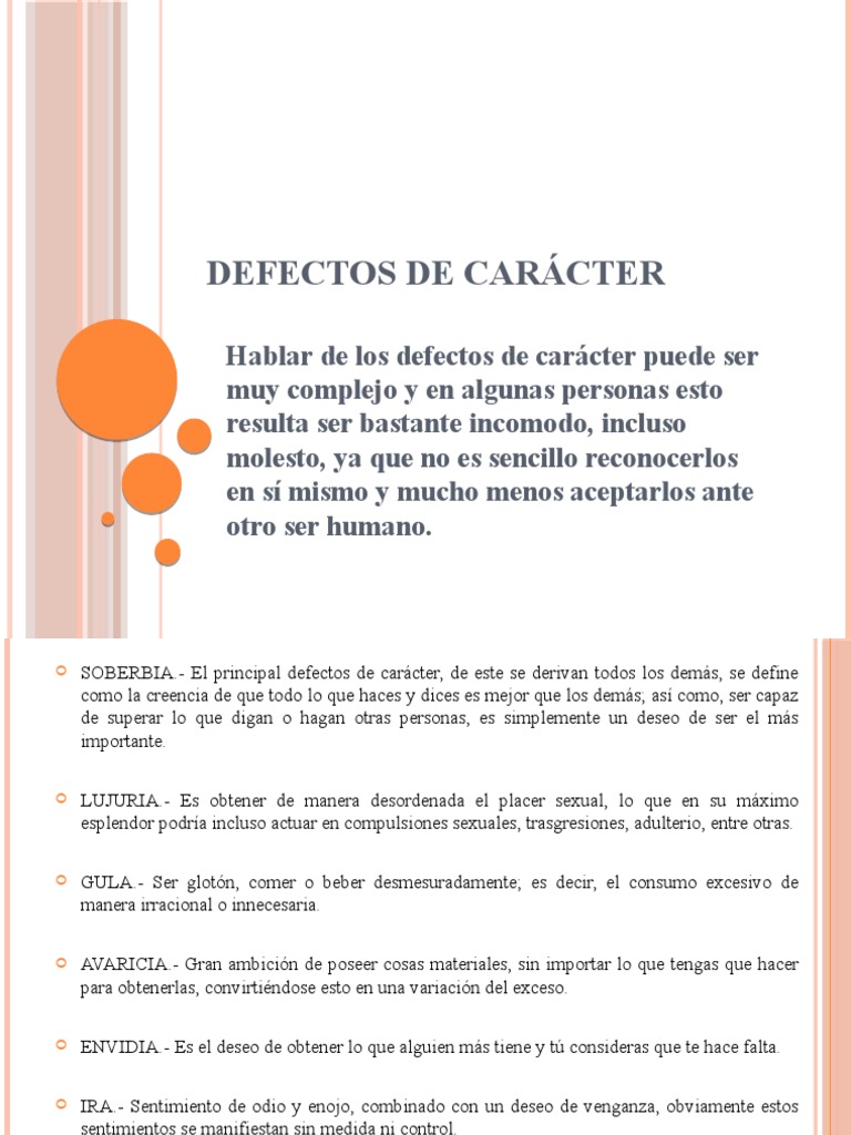 Defectos de Carácter2 | PDF | Ira | Las emociones