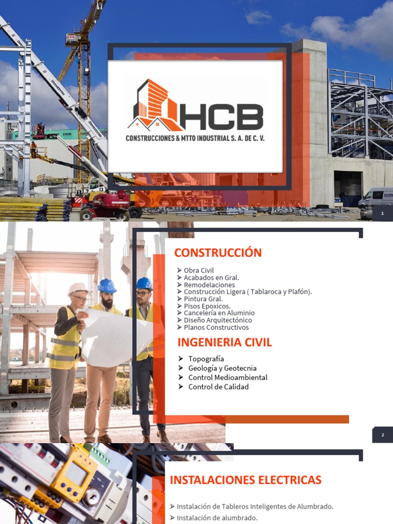 Presentación HCB Construcciones SA de CV | PDF