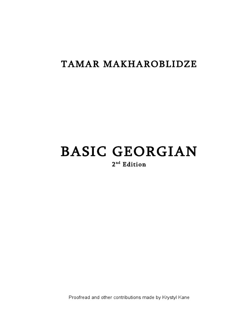 Basic Georgian Language Guide | PDF | Georgia (Country) | Grammar