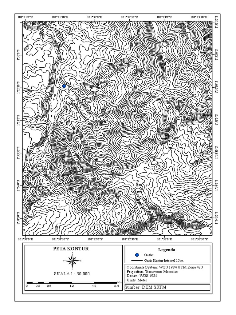 Peta Kontur | PDF | Geographical Technology | Geometry