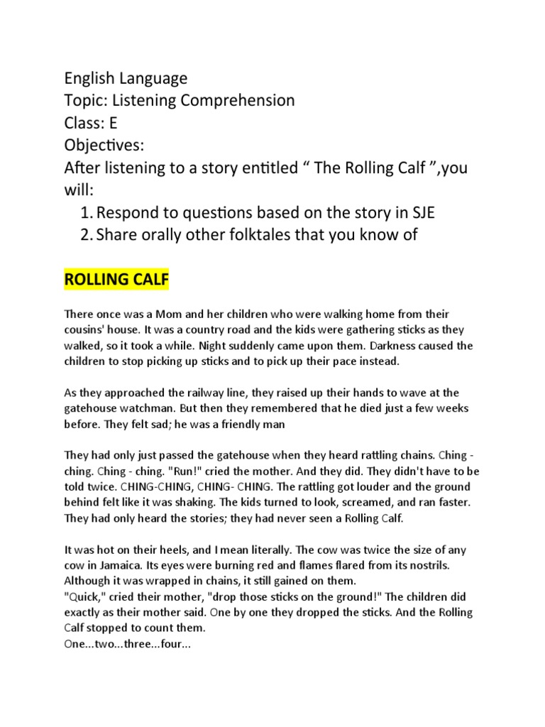 The Rolling Calf-English Language | PDF | Mystery, Thriller & Crime ...