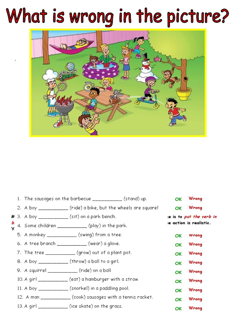 Picture Description Exercise Picture Description Exercises 132424