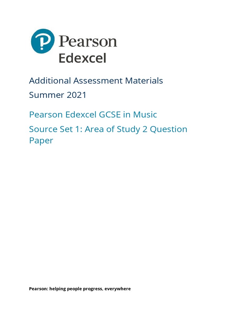 Additional Assessment Materials Summer 2021: Pearson Edexcel GCSE in ...