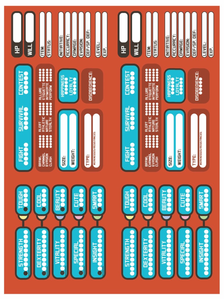 Pokemon Stat Sheet | PDF