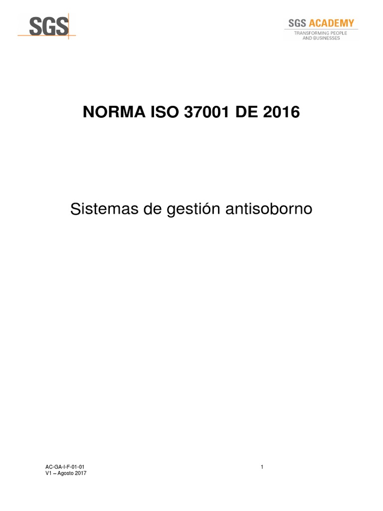 Iso 37001 - 2016 | PDF | Auditoría | Corrupción política