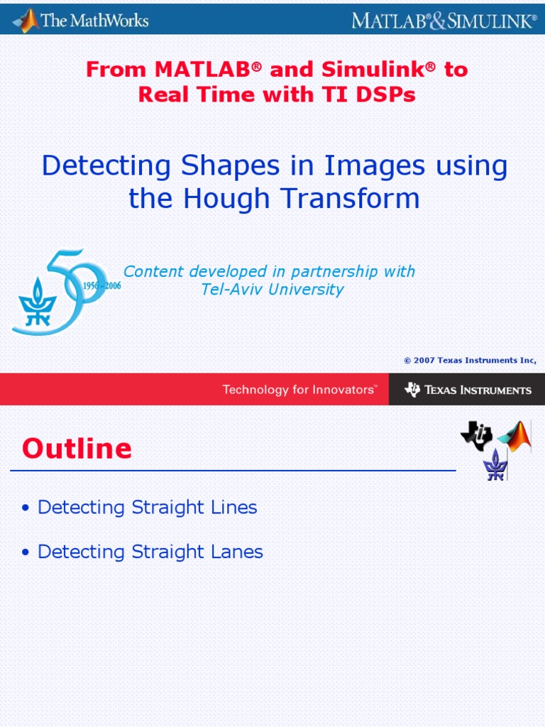 Detecting Shapes in Images Using The Hough Transform: From Matlab and Simulink To Real Time With ...