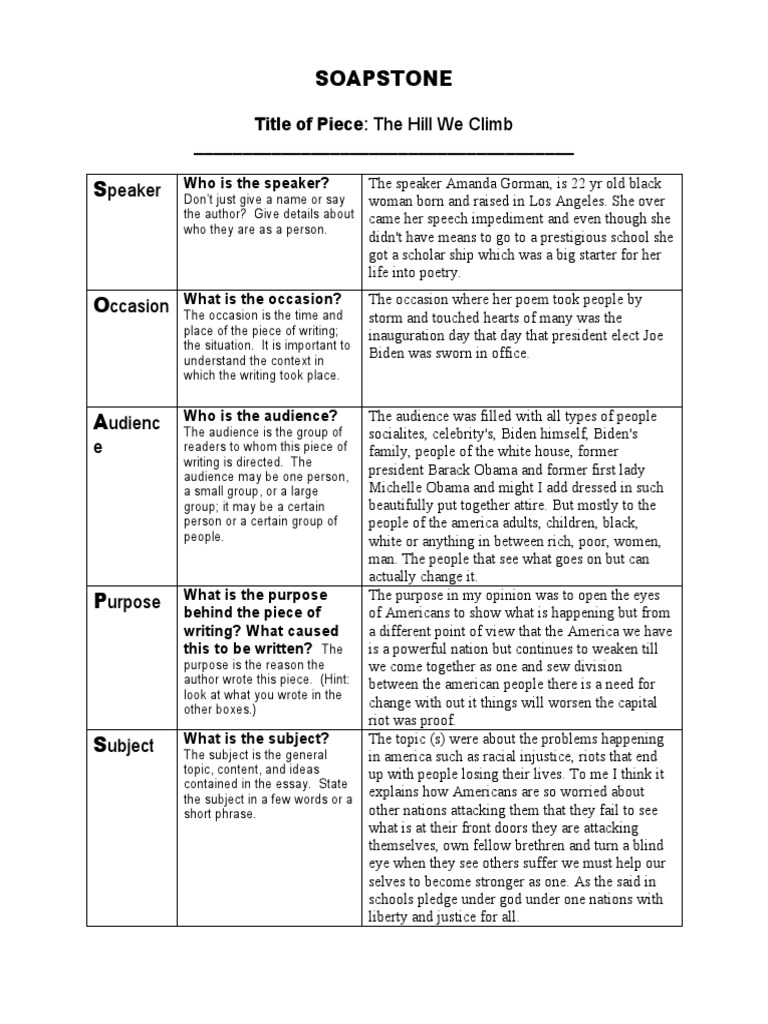 SOAPStone Organizer March 25 2021 | PDF | Pledge Of Allegiance | Self