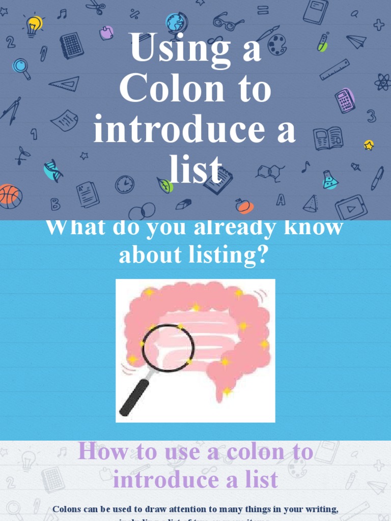 Using A Colon To Introduce A List | PDF | Pride And Prejudice ...