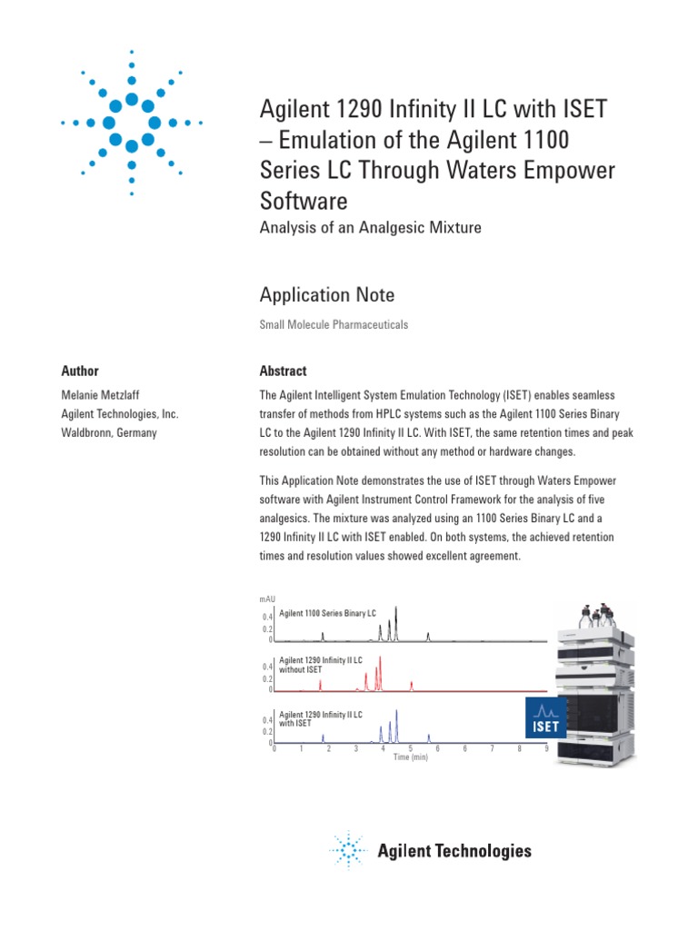 Agilent 1290 Infi Nity II LC With ISET - Emulation of The Agilent 1100 ...