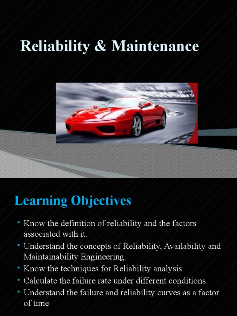 Reliability & Maintenance.2021pptx | PDF | Reliability Engineering ...