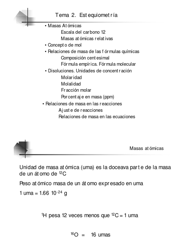 Estequiometria Pdf Concentración Mole Unidad