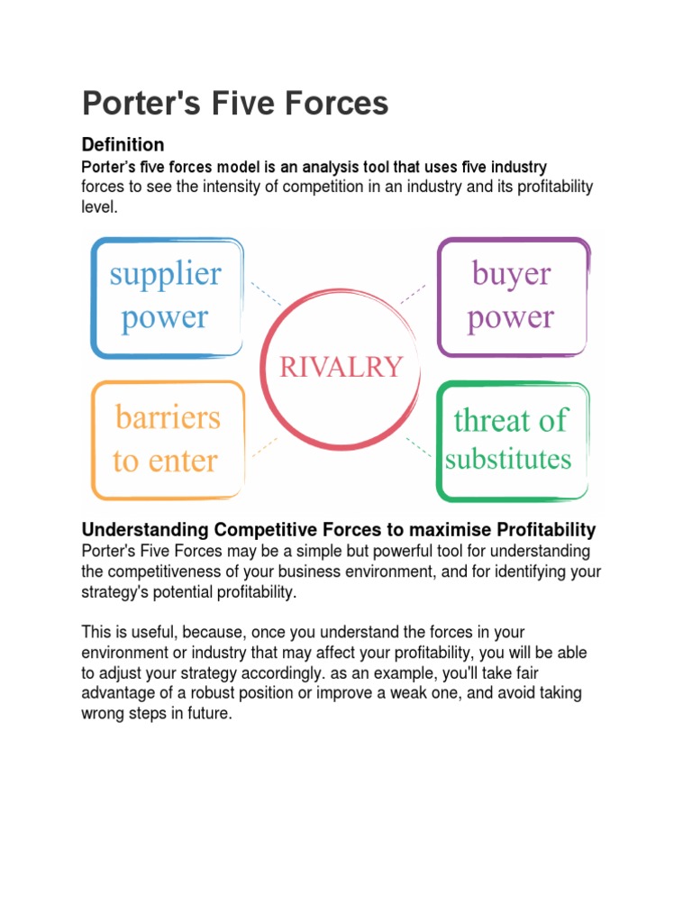 Porter's Five Forces | PDF | Microeconomics | Business Economics