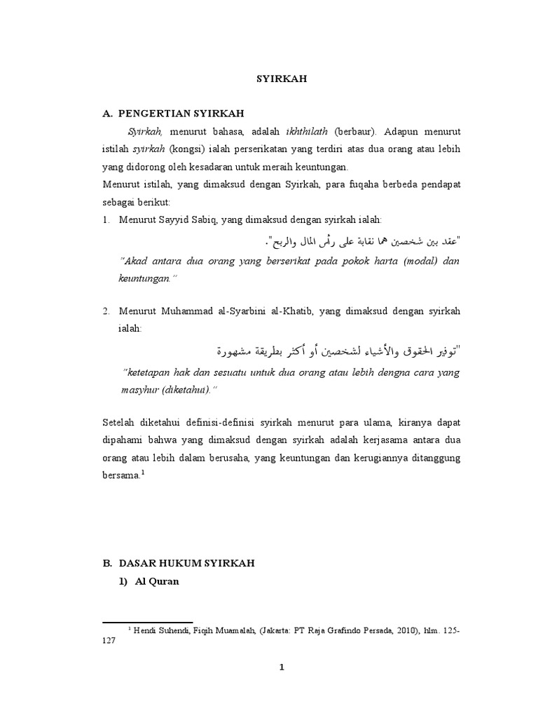 Literatur Syirkah | PDF