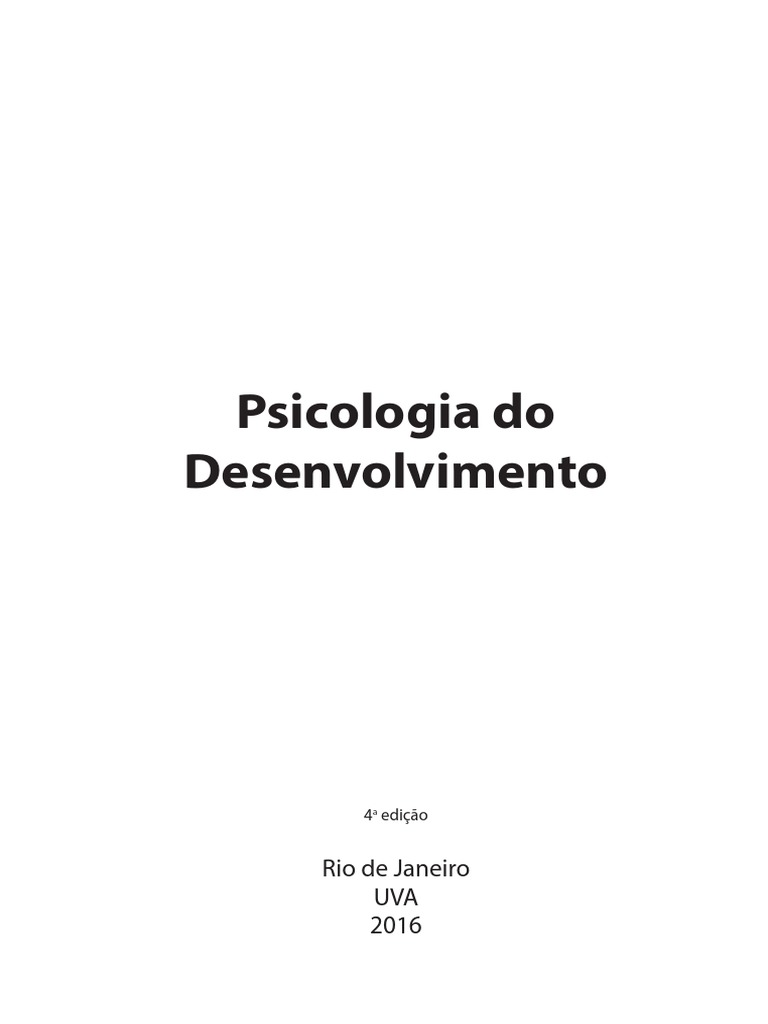 Livro - Psicologia Do Desenvolvimento | PDF | Psicologia | Gustave Flaubert