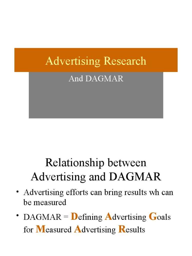 Advertising Research: and Dagmar | PDF | Advertising | Survey Methodology