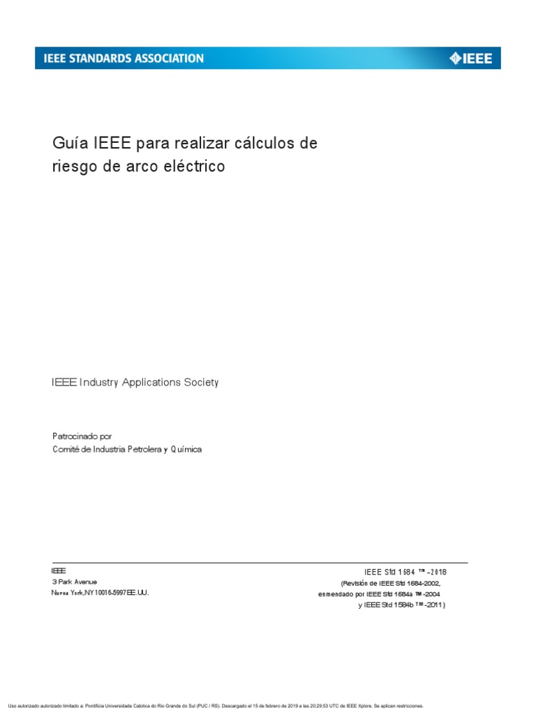 IEEE 1584-2018 Español Completa | PDF | Instituto de Ingenieros ...