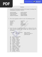 Phonetic Transcription Exercises | PDF | Linguistics | Languages
