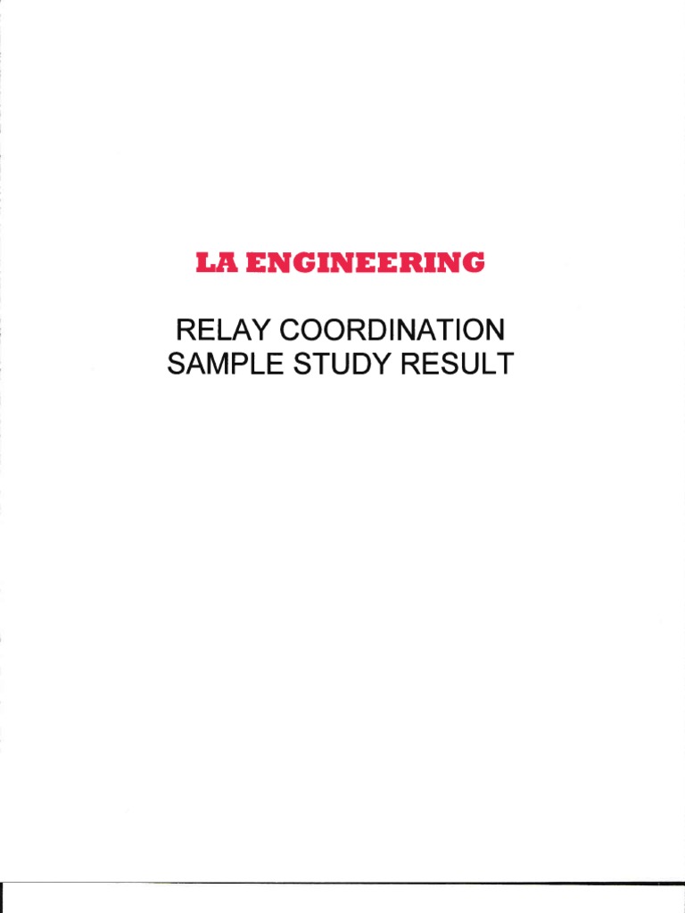 Relay Coordination Sample | PDF