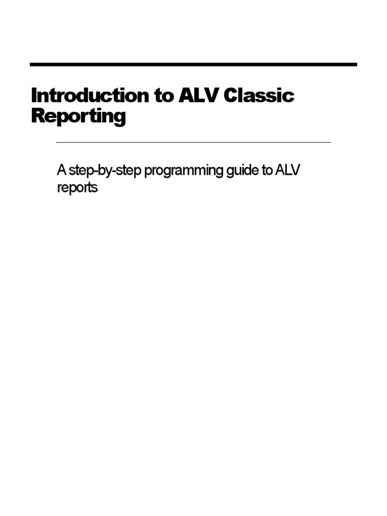 ALVProgramming Guide | PDF | Parameter (Computer Programming) | Subroutine