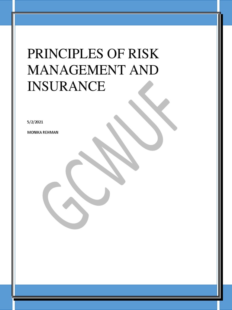 Principles of Risk Management and Insurance | PDF | Risk Management | Risk