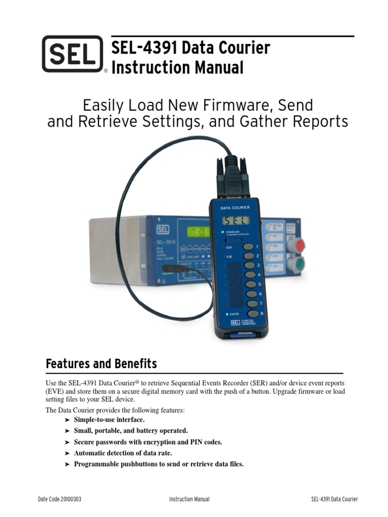 SEL-4391 Data Courier Instruction Manual: Easily Load New Firmware ...