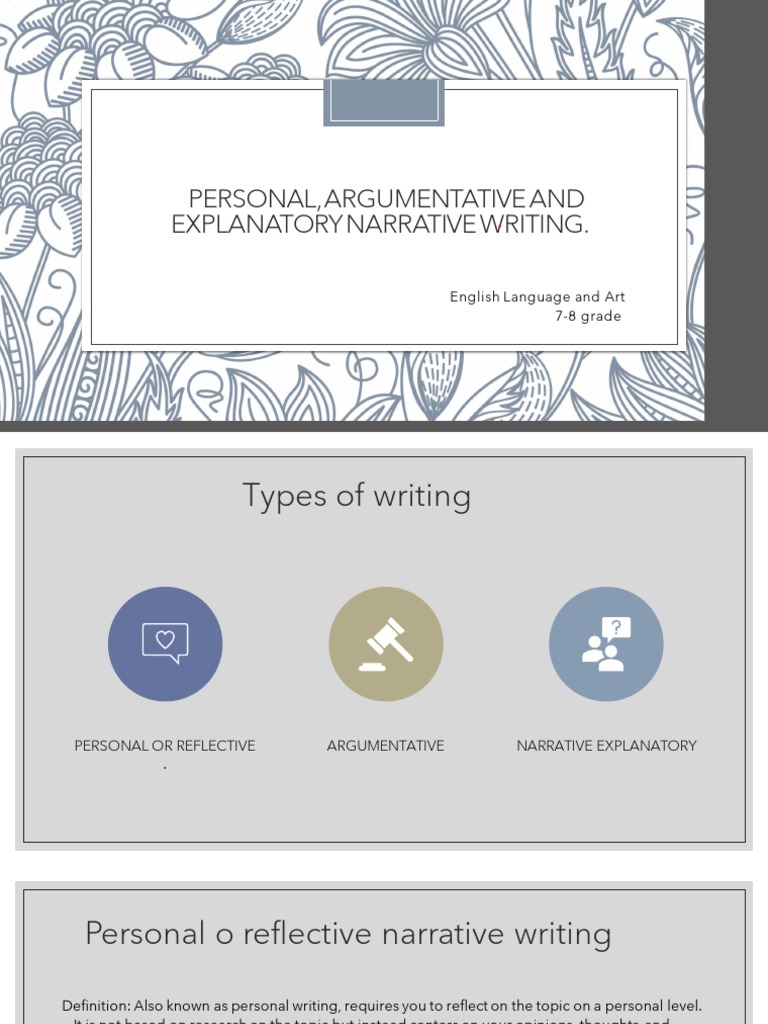 Powerpoint Presentation About Personal Argumentative and Explaanatory ...