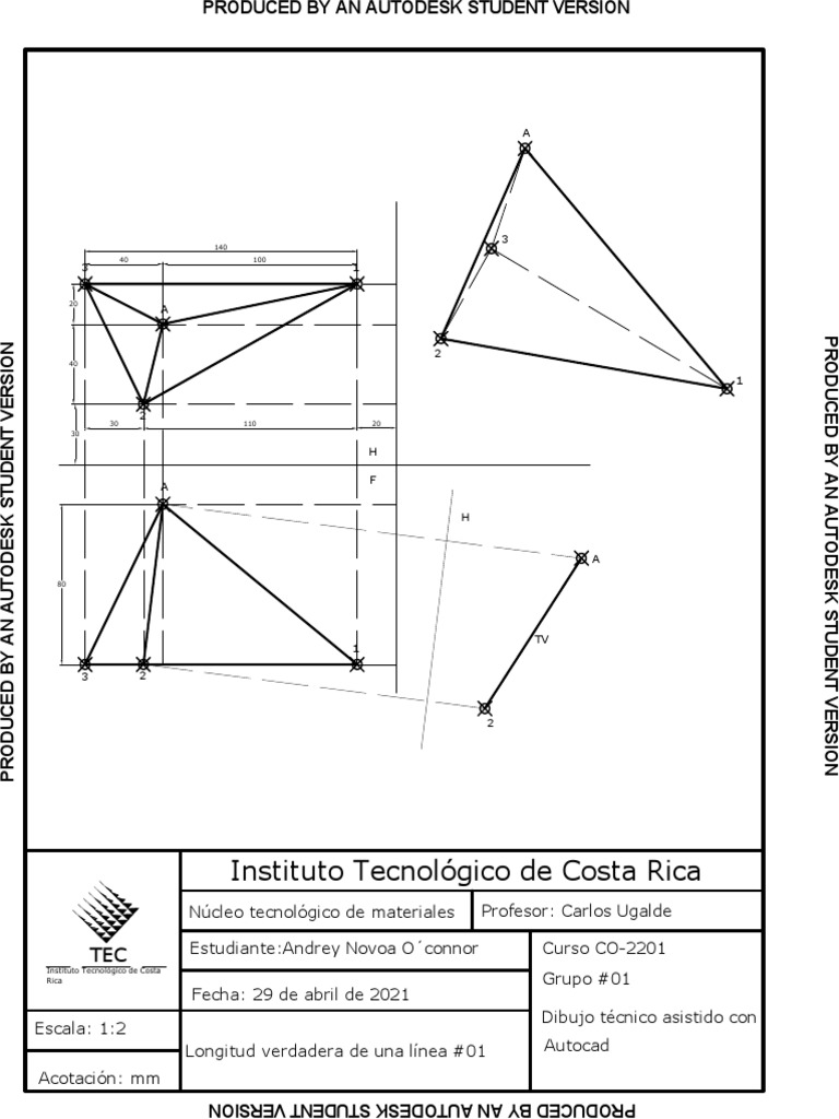 Longitud Verdadera #01 | PDF | Autodesk | Software