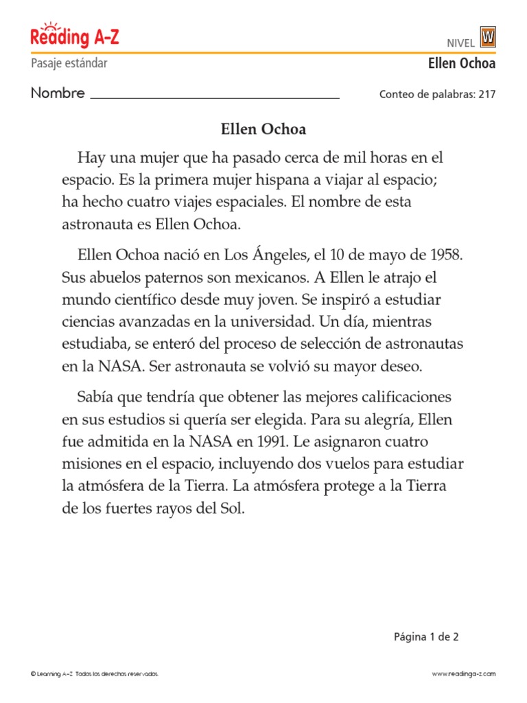 Ellen Ochoa W Passage | PDF