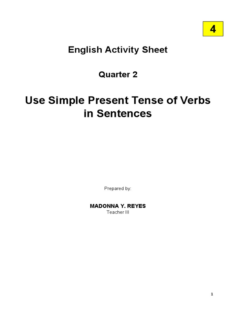 English 4 Learning Activity Sheet | PDF | Verb | English Language