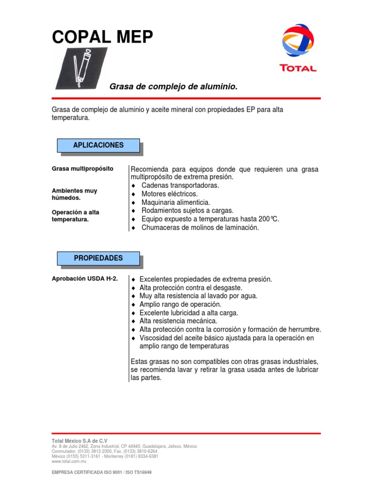 Copal MEP TOTAL | PDF | Aluminio | Ciencias fisicas