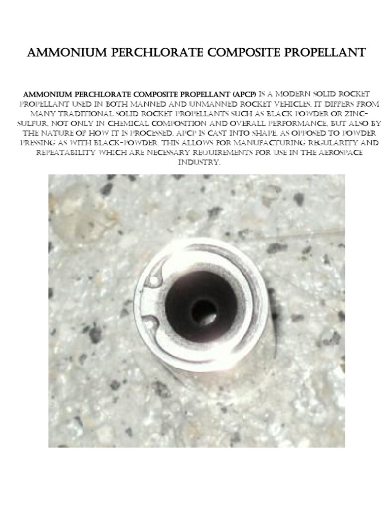 Ammonium Perchlorate Composite Propellant | PDF | Spaceflight ...