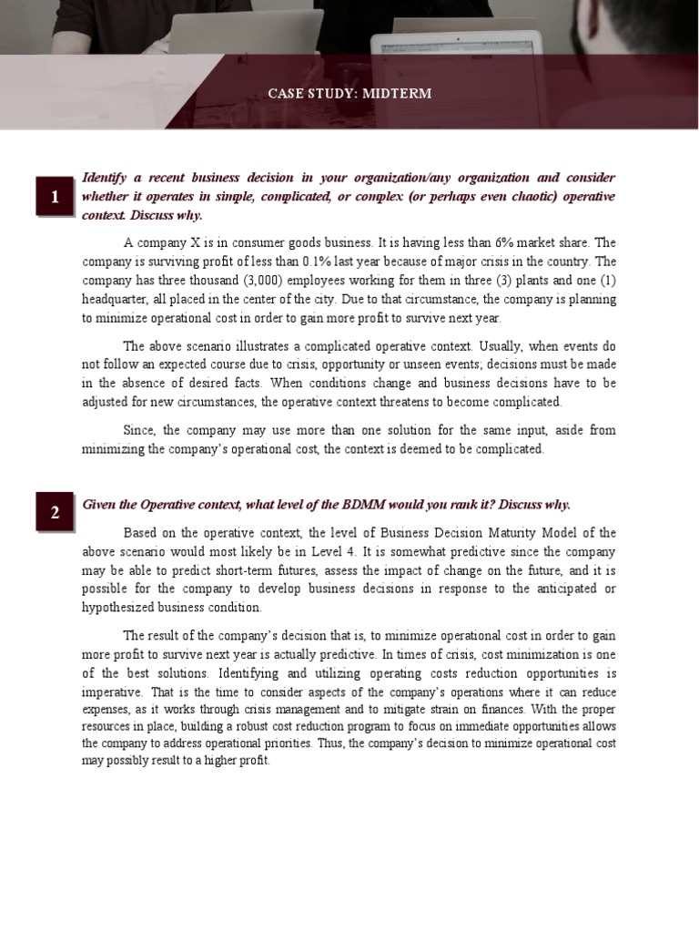 Case Study: Midterm | PDF | Inventory | Profit (Economics)