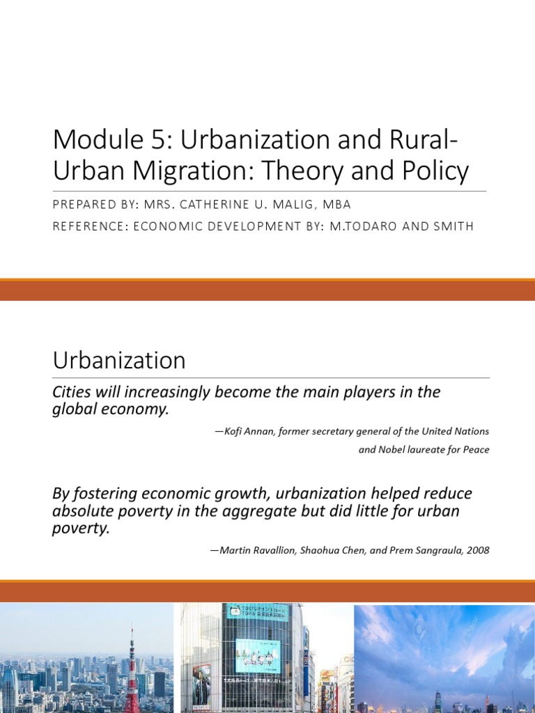 Module 5 - Urbanization - A | PDF | Urbanization | Human Migration
