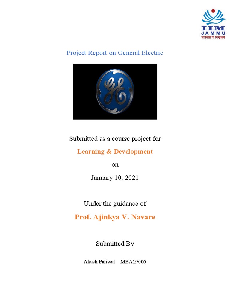 L&D Report | PDF | General Electric | Leadership