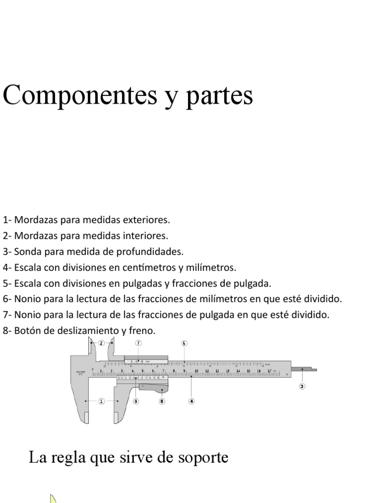 Componentes y Partes Del Calibrador | PDF