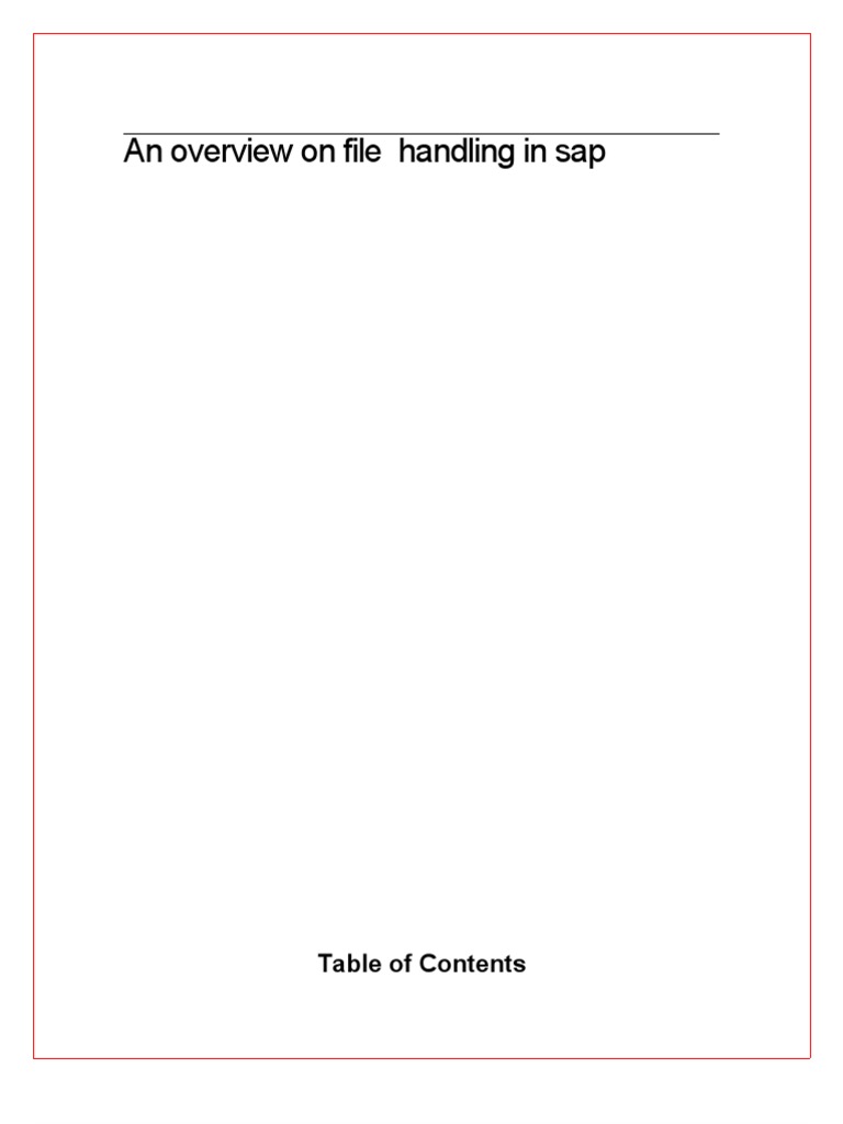 File Handling in Sap Basic | PDF | Computer File | Computer Architecture