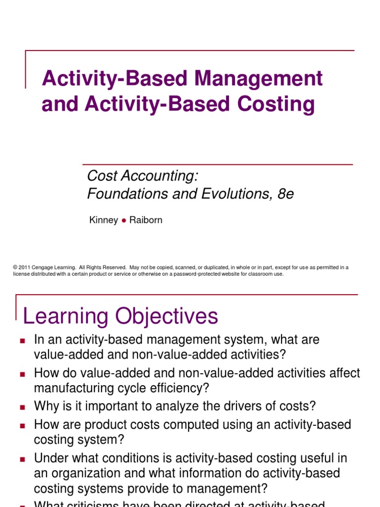 Module 4.1 Activity-Based Costing & Activity-Based Management | PDF ...