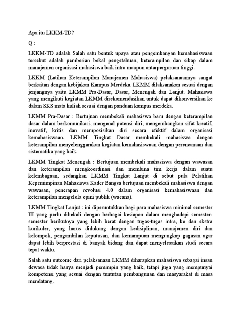 Apa Itu LKKM | PDF