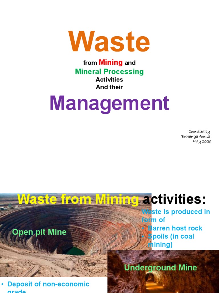 02-Aug-2020 EMVMNB2 Waste From Mining and Nmin Process | PDF | Dam | Mining