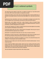 National Symbols of South Africa Photo Display Poster - Ver - 1 | PDF
