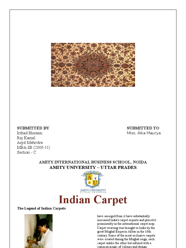 Indian Carpet | PDF | Carpet | Weaving