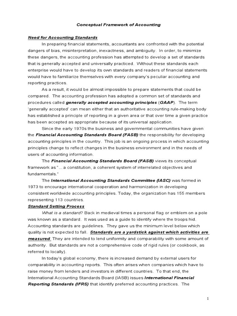 Conceptual Framework of Accounting | PDF | Financial Statement ...