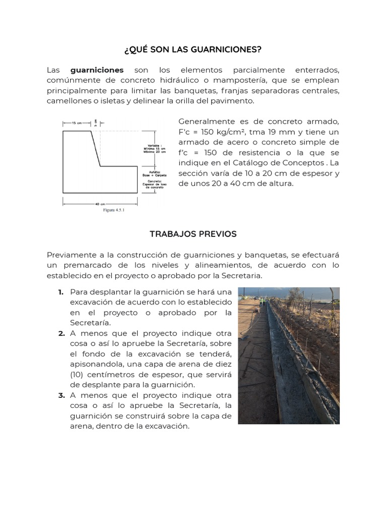 Guarnición tipo L | PDF | Hormigón | Materiales de construcción