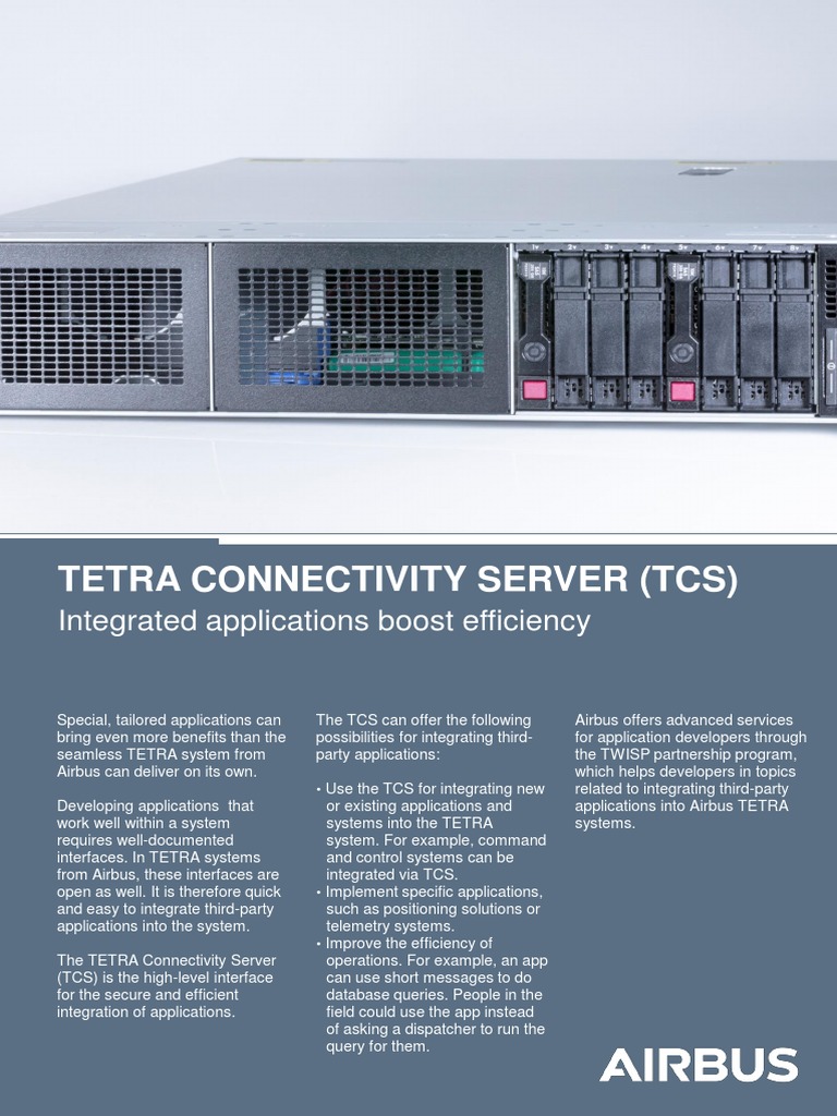 Tetra Connectivity Server (TCS) : Integrated Applications Boost ...
