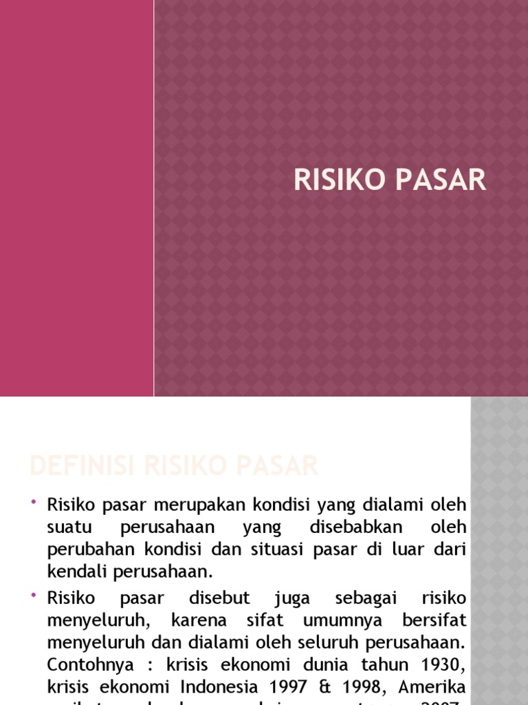 Resiko Pasar | PDF