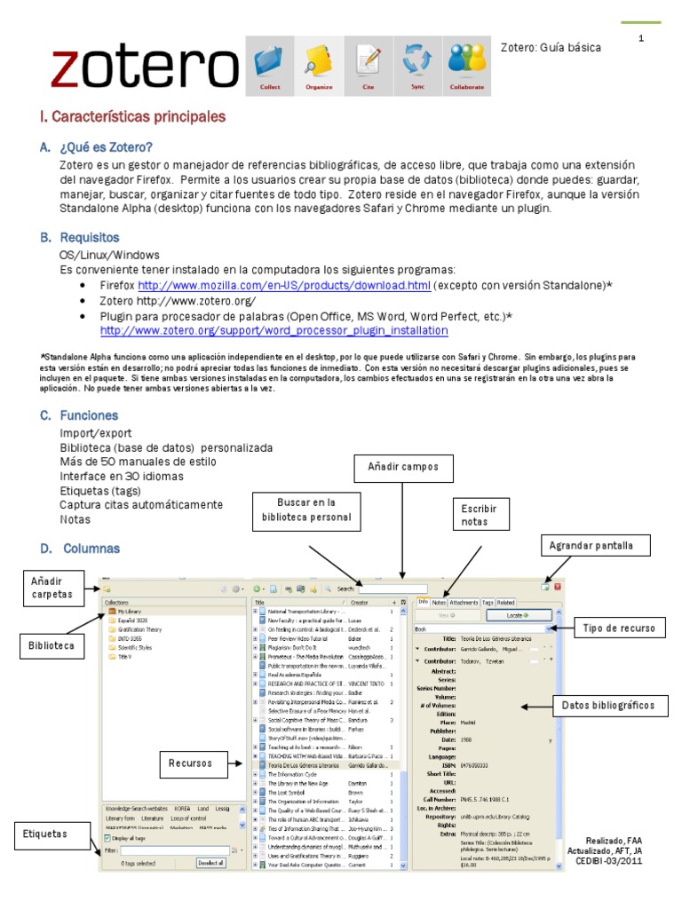 Guía básica para el uso efectivo de Zotero | PDF