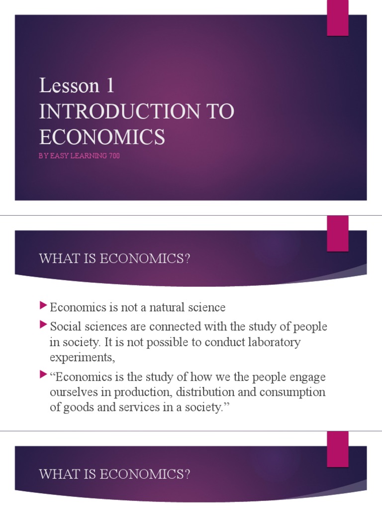Introduction To Economics | PDF | Macroeconomics | Economics